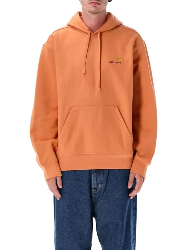 Carhartt Work In Progress Loose Fit Hooded American Script Sweatshirt Size - Redhaven