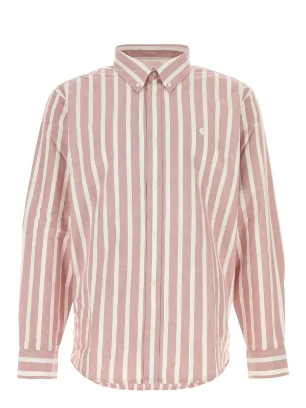 Carhartt Work In Progress Embroidered Oxford Long-sleeve Deven Shirt - Stripped