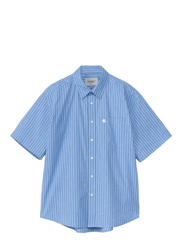 Carhartt Work In Progress Vertical-stripe Short-sleeve Shirt - Keenestrip