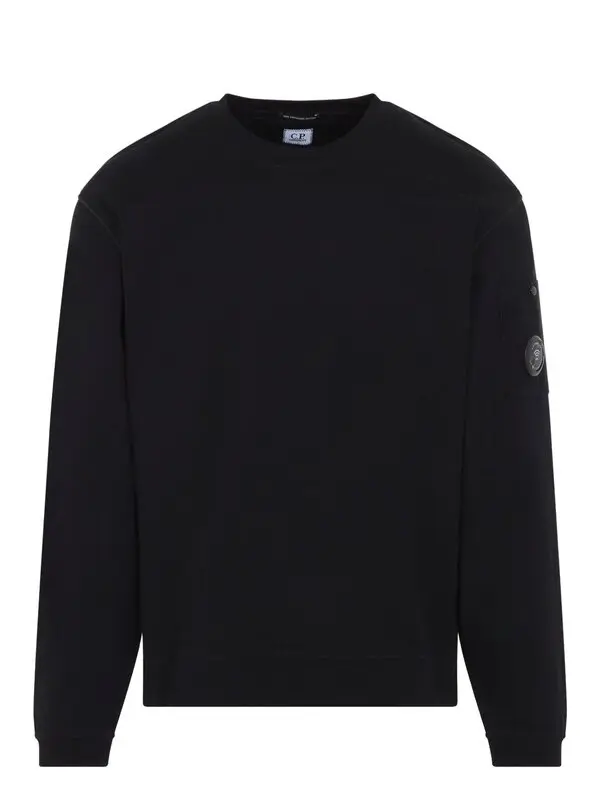 C.P. COMPANY Twisted Lens Long-sleeve Cotton T-shirt - Black