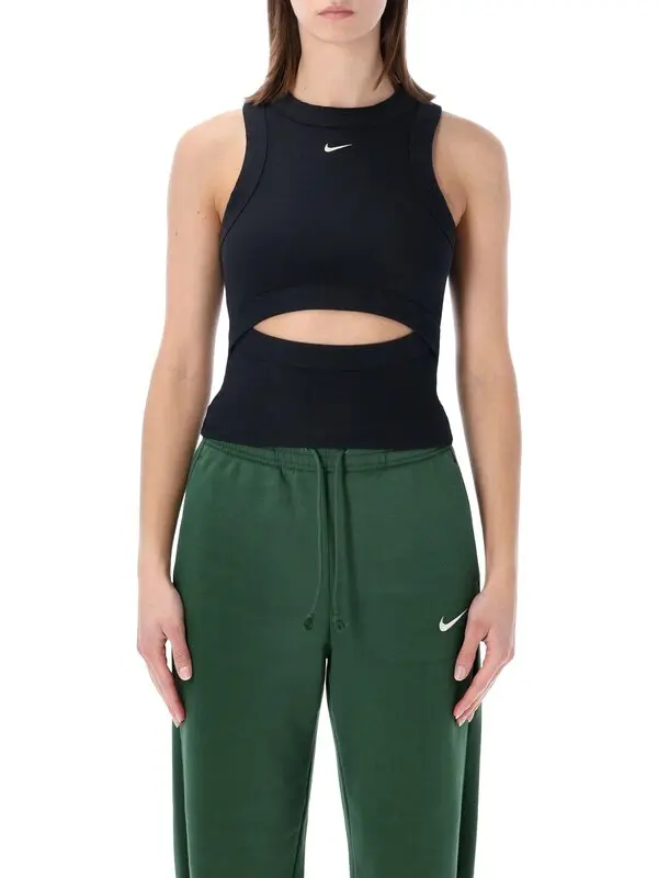 Nike Modern Cut-out" Sleeveless Crewneck Tank Top - Black