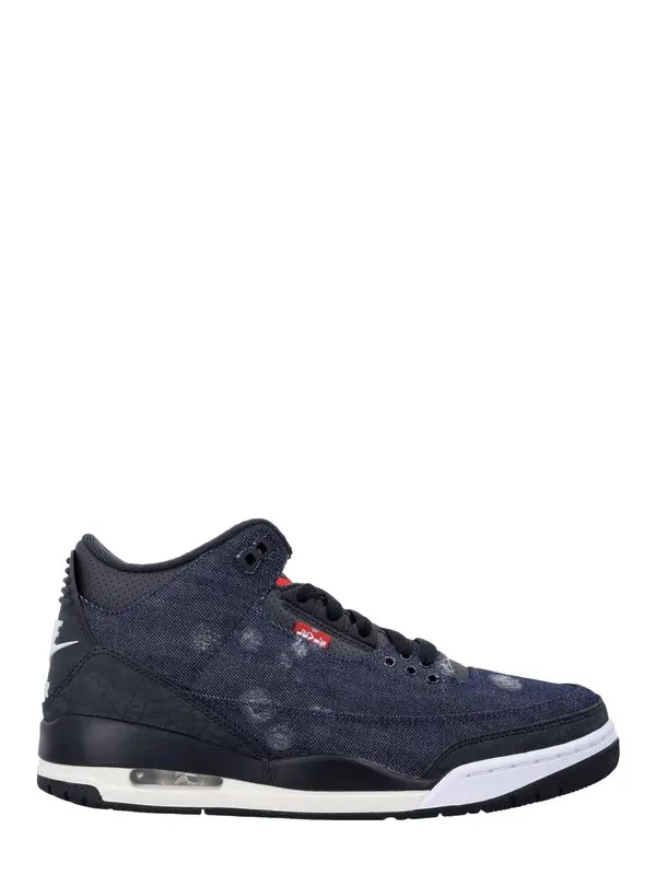 JORDAN Premium Denim Sneaker With Elephant-print Overlays And Visible Air Cushioning - Blu