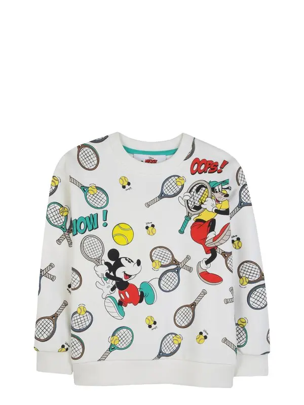 Marc Jacobs Mini Tennis Print Cotton Sweatshirt - White