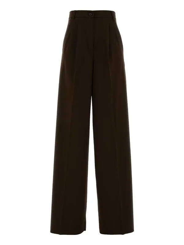 WEEKEND Garenna Wool Wide-leg Pants - Brown