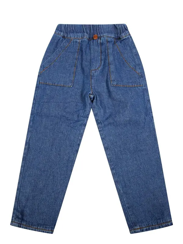 1+IN THE FAMILY Mini Classic Jeans With Unique Cuff Detail - Blu