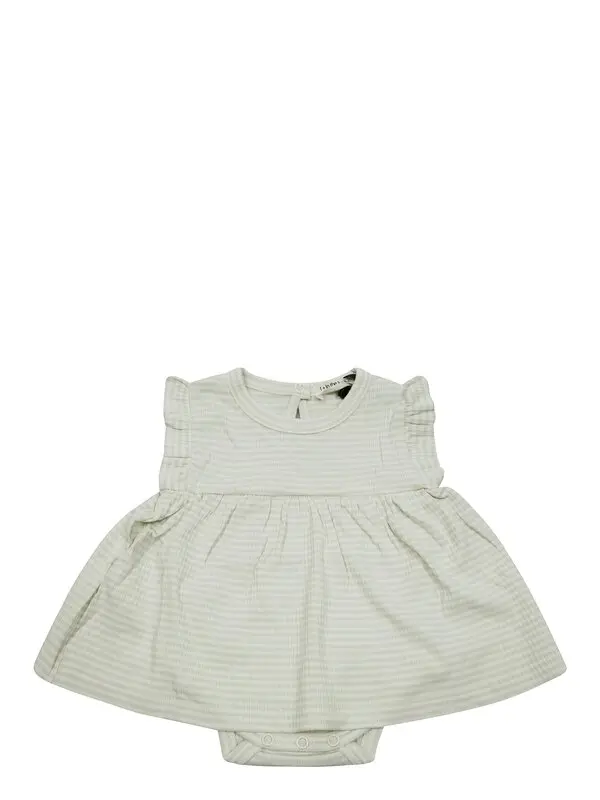 1+IN THE FAMILY Striped Bodysuit Dress - Verde