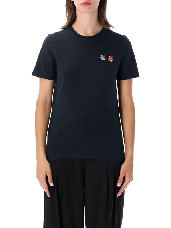 Maison Kitsuné Organic Cotton Embroidered Fox Patch T-shirt - Grigio