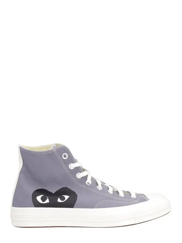 Play Comme Des Garcon Classic High-top Sneakers With Side Print - Grey