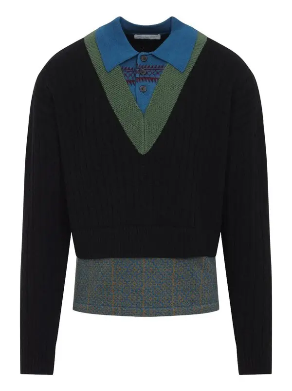 Dries Van Noten Wool Pullover Sweater - Black