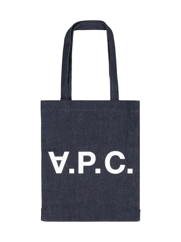 A.p.c. Laure Tote Handbag Tote Bag With Internal Pocket - Denim
