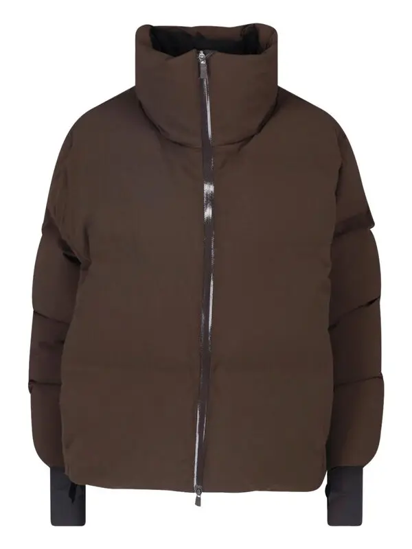 Herno High Neck Quilted Puffer Jacket - Brown