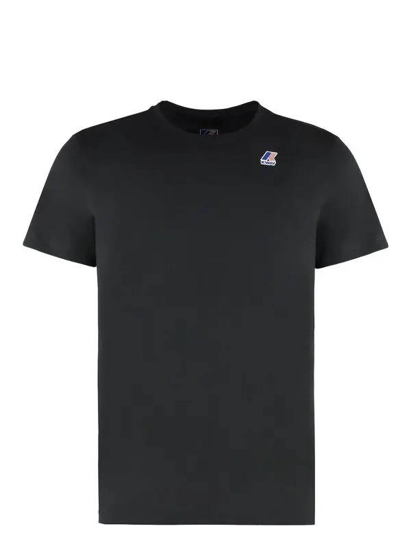 K-WAY Classic Crew-neck Cotton T-shirt Essential - Black