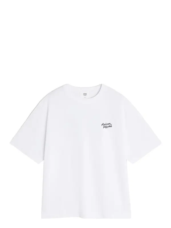 Maison Kitsuné Oversized Handwriting Graphic T-shirt - White/black
