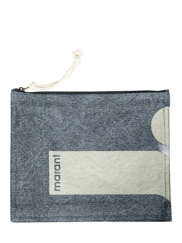 Isabel Marant Étoile Mini Pouch Handbag With Logo - Nero