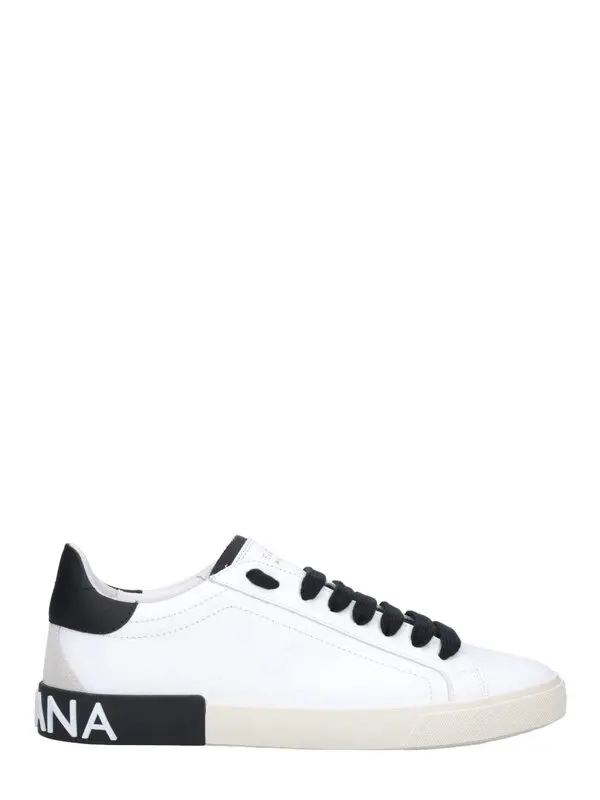 Dolce & Gabbana Premium Leather Sneakers With Soft Textile Lining - White