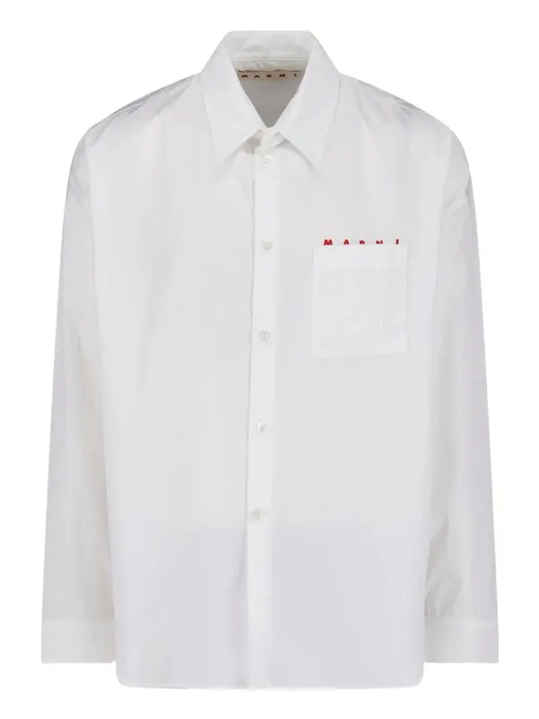 Marni Long-sleeve Cotton Button-up Shirt - White