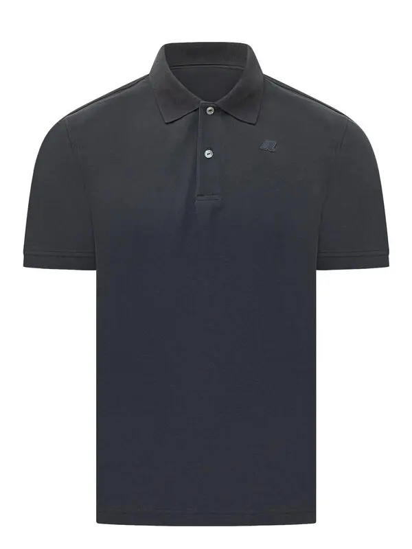 K-WAY Polo Ameofe In Piquet Mini With Logo - Blue Depth