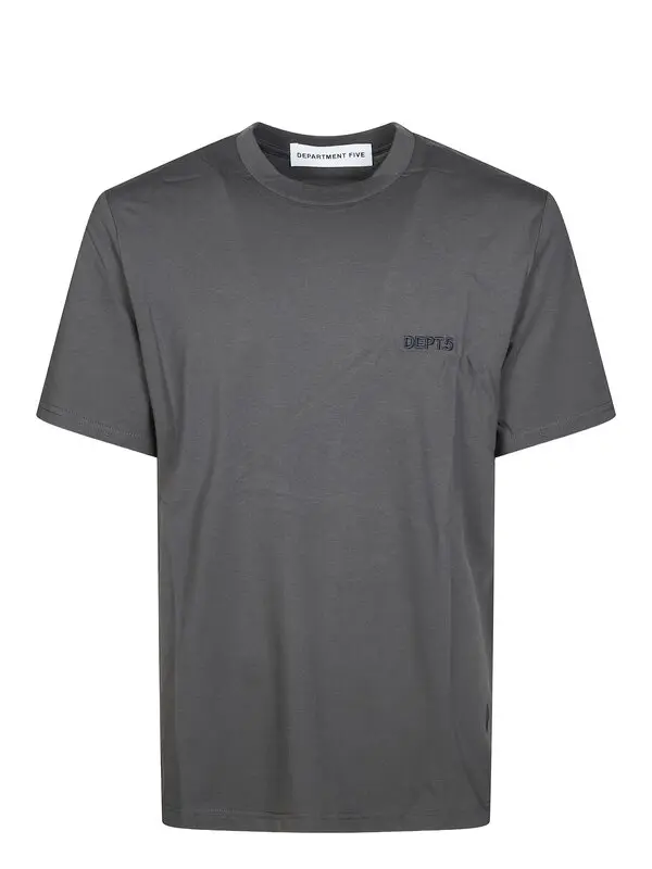 DEPARTMENT 5 Short-sleeve Embroidered T-shirt - Grigio