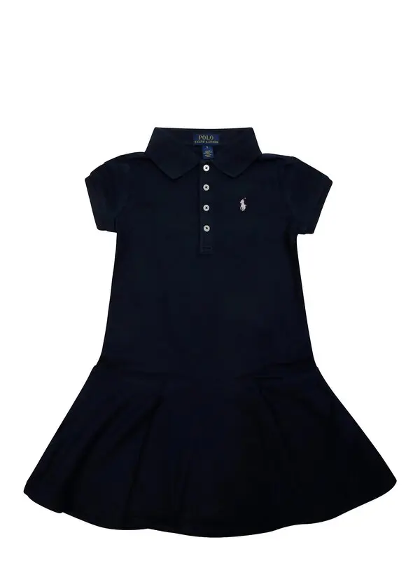 Polo Ralph Lauren Classic Polo Dress With Pleated Skirt - Navy