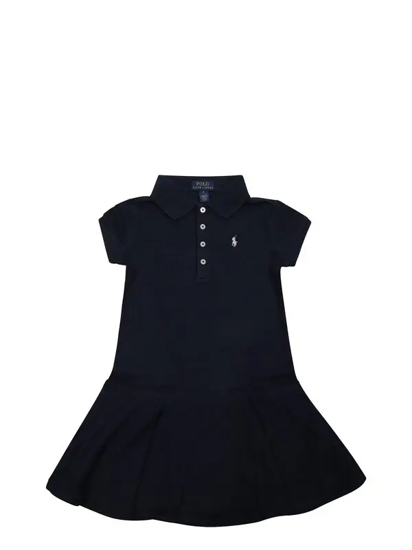 Polo Ralph Lauren Girls' Pleated Polo Dress - Navy