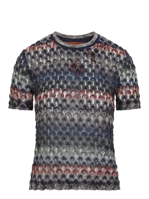Missoni Short Sleeve Crew Neck Sweater - Multicolour