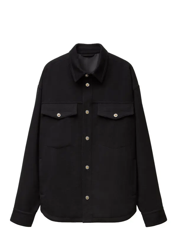 Versace Cashmere Blouson - Black