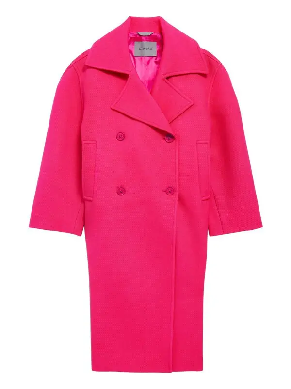 Balenciaga Long Cocoon Coat - Pink
