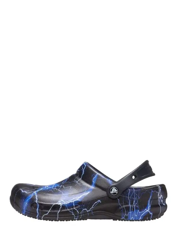 CROCS Bistro Clogs With Lightning Bolt Graphic - Black/blue
