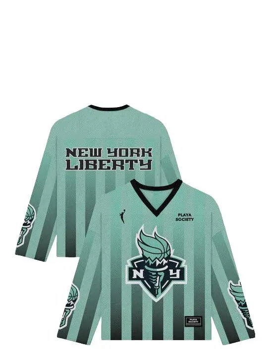 PLAYA SOCIETY New York Liberty Hockey Fashion Jersey - Mint