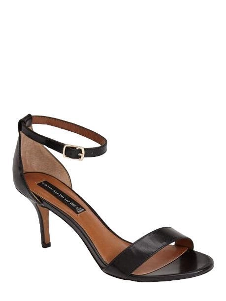 Steve Madden Viienna' Ankle Strap Sandal - Black Leather