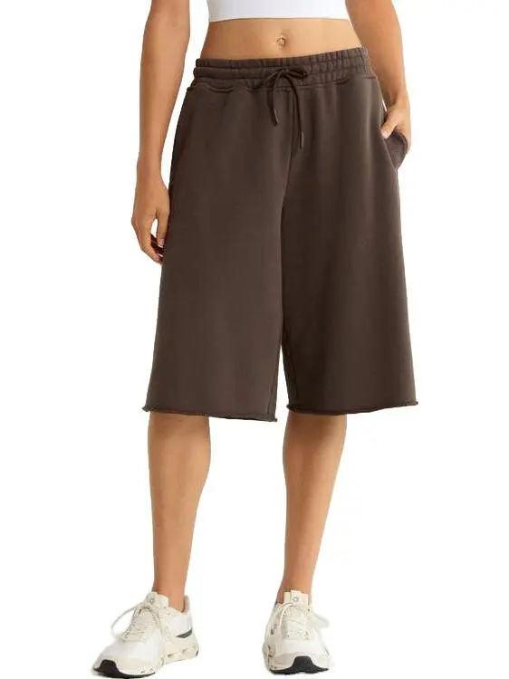 On Club Collective Raw Hem Cott Drawstring Shorts - Espresso