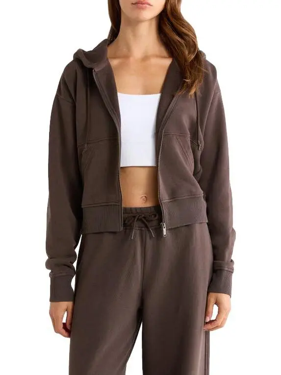 On Club Collective Cott Full Zip Hoodie - Espresso