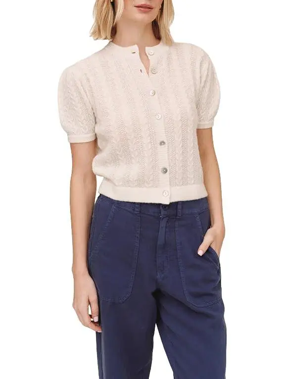 Bella Dahl Short Sleeve Cardigan - Ivory
