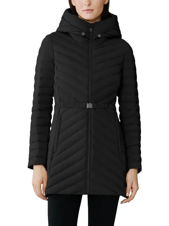Soia & Kyo Estelle Water Resistant 700 Fill Power Hooded Down Jacket - Black