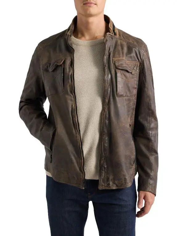 Mauritius Cove Leather Jacket - Elephant