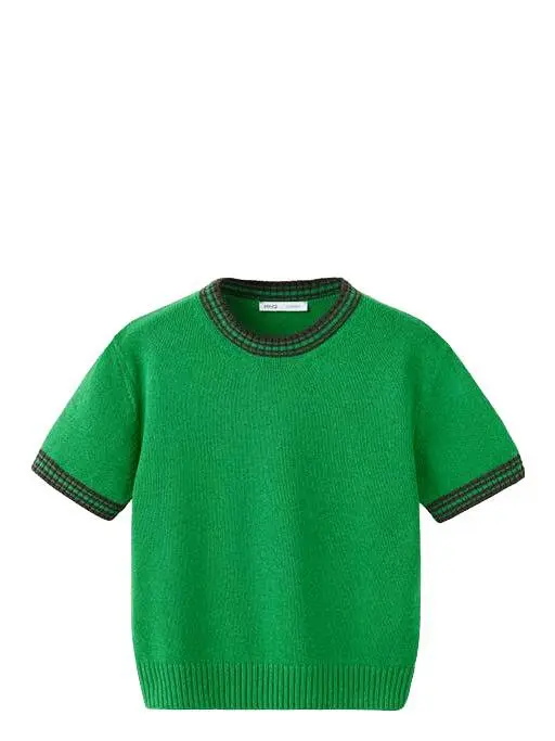 Mango Short Sleeve Sweater - Green