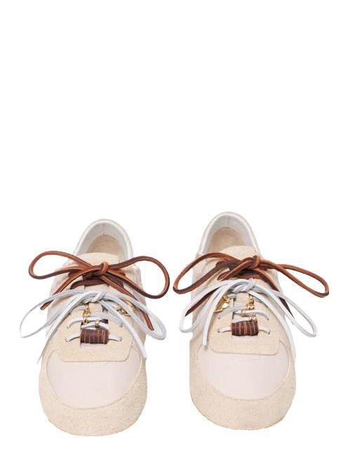 Maje Multi-lace Nylon Trainers - White
