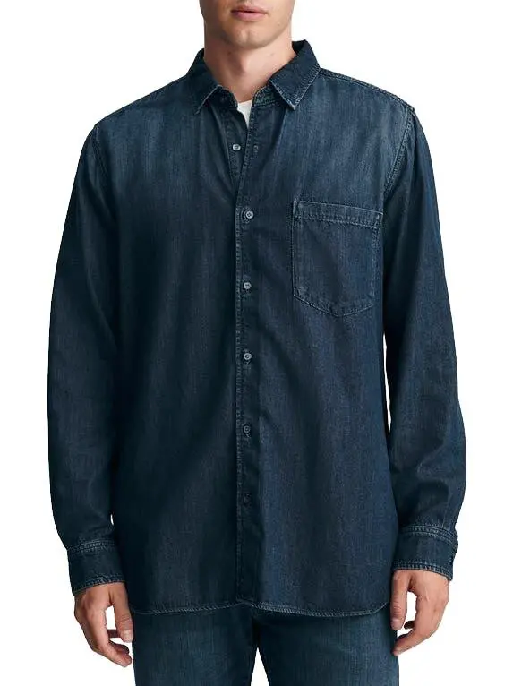 MAVI Bill Tencel Lyocell & Organic Cotton Button-up Shirt - Deep Brushed Air-lit