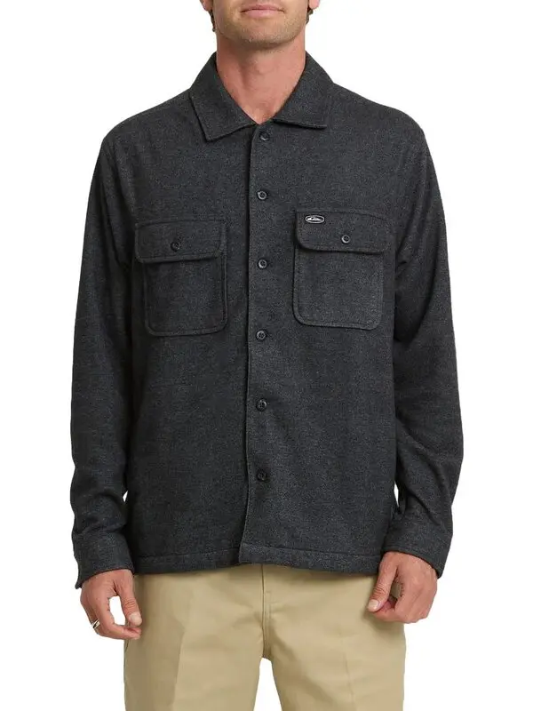 Quiksilver Flannel Button-up Shirt - Black Heather
