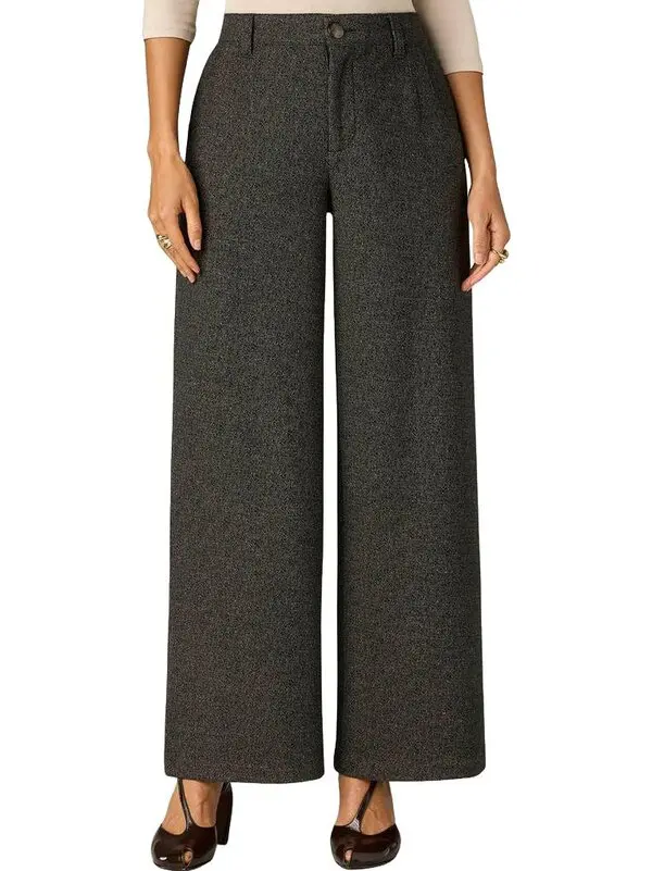 Wit & Wisdom Whitney Skyrise Wide Leg Pants - Black/birch