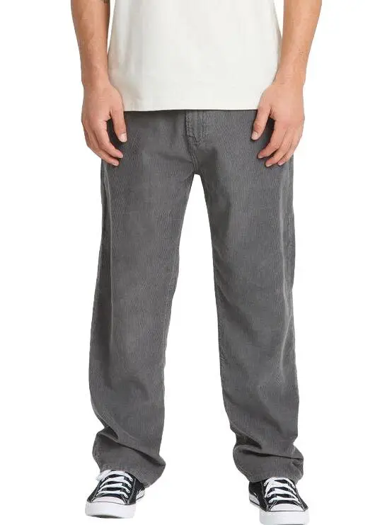 Quiksilver Saltwater Corduroy Relaxed Fit Pants - Iron Gate