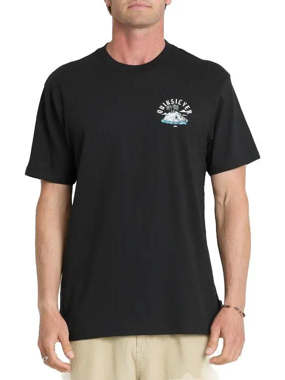 Quiksilver Skull Rock Graphic T-shirt - Black