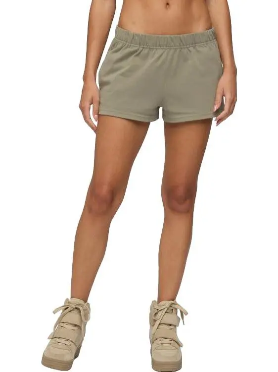 EDIKTED Cecilia Cotton Low Rise Shorts - Olive