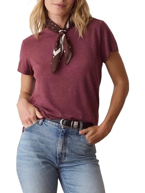 Marine Layer Swing Crewneck T-shirt - Cabernet
