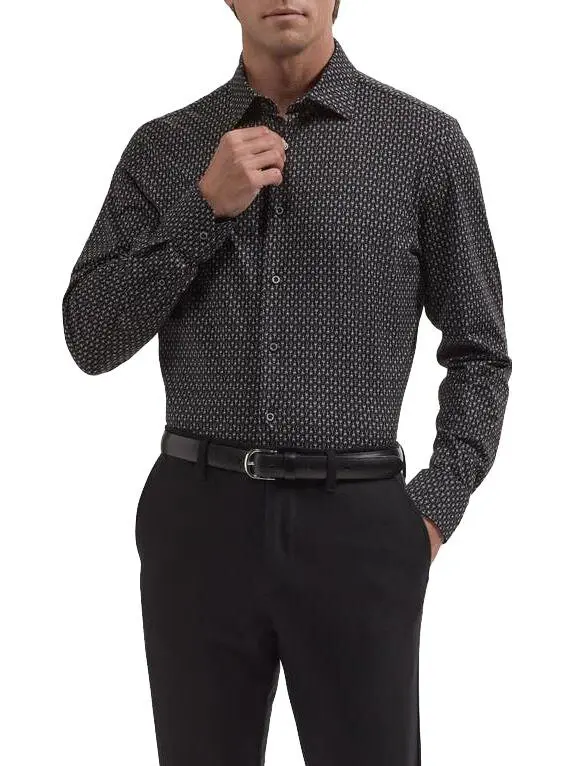 Bugatchi James Ooohcotton® Button-up Shirt - Black
