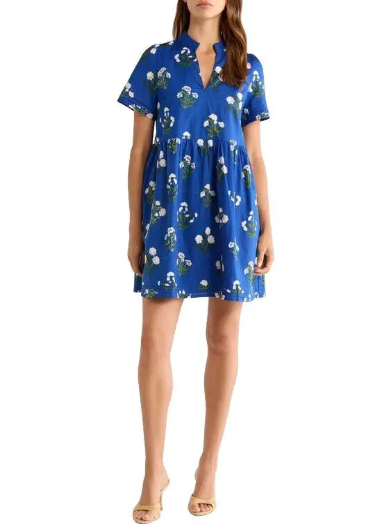 SUGARLIPS Requis Floral Print Dress - Dusty-navy