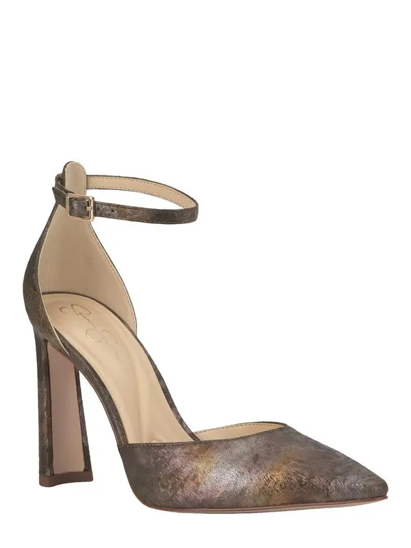 Jessica Simpson Kelusa Ankle Strap Pump - Metallic