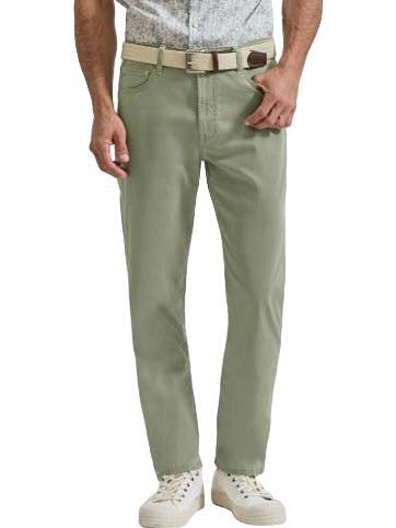 RYE 51 Antique Tencel Slim Straight Leg Pants - Olive
