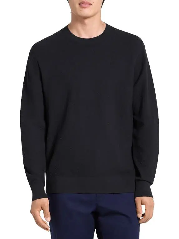 Theory Riland Crewneck Sweater - Black