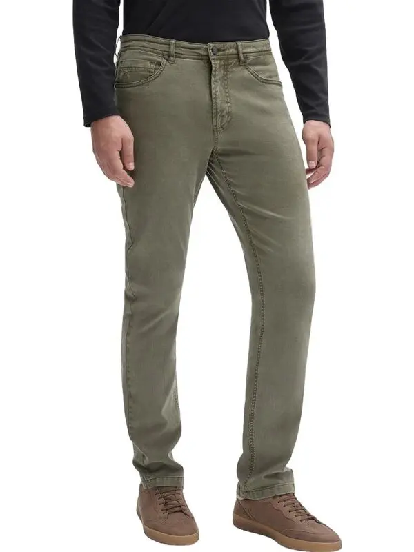 Robert Barakett Brad Straight Leg Five Pocket Pants - Army Green